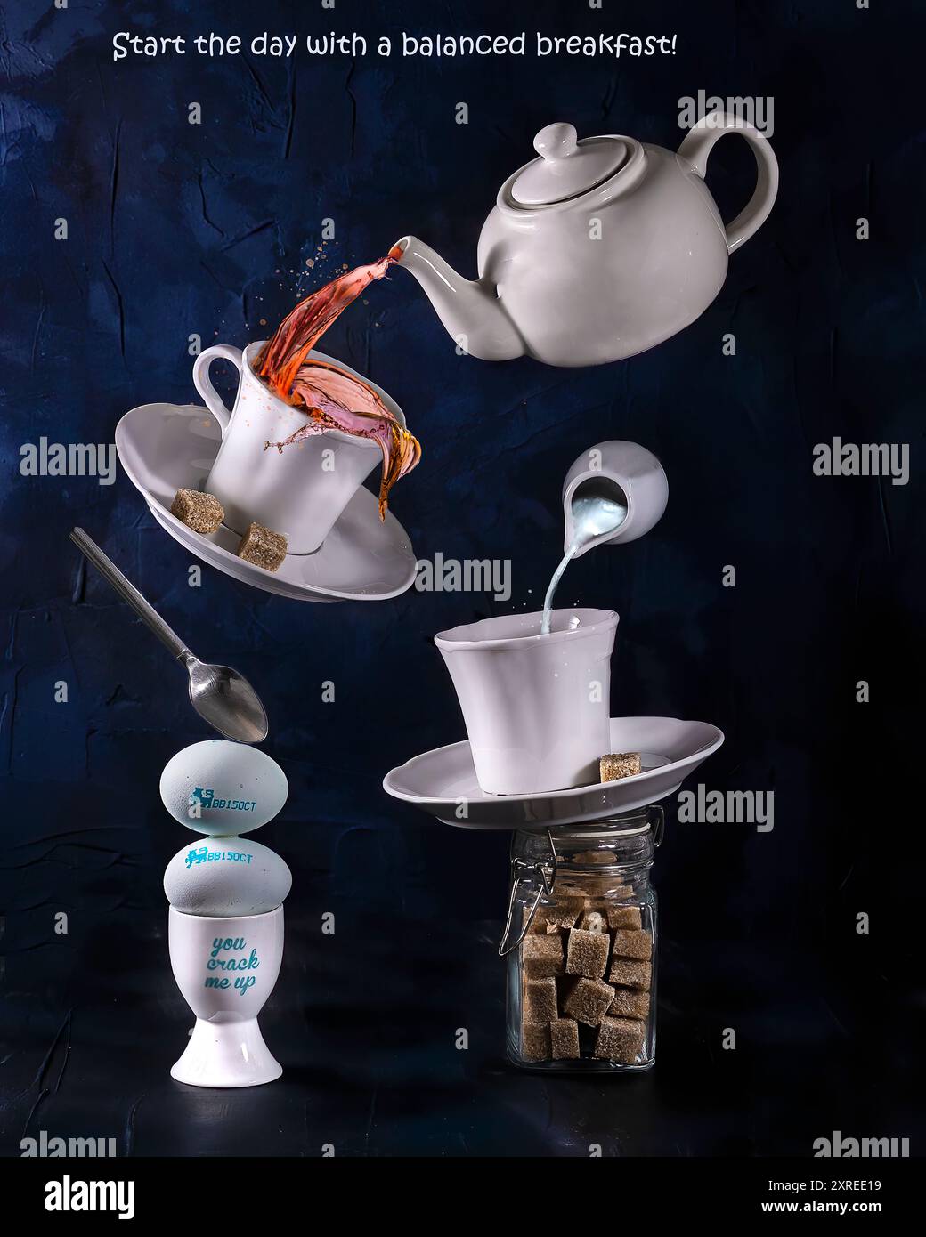 Start the day on a balanced breakfast scene concept photo Stock Photo ...