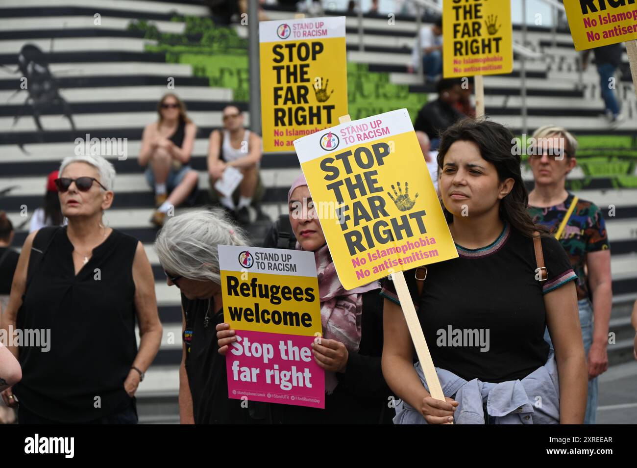 LONDON, UK. 10th Aug, 2024. The left group held a protest to Stop the ...