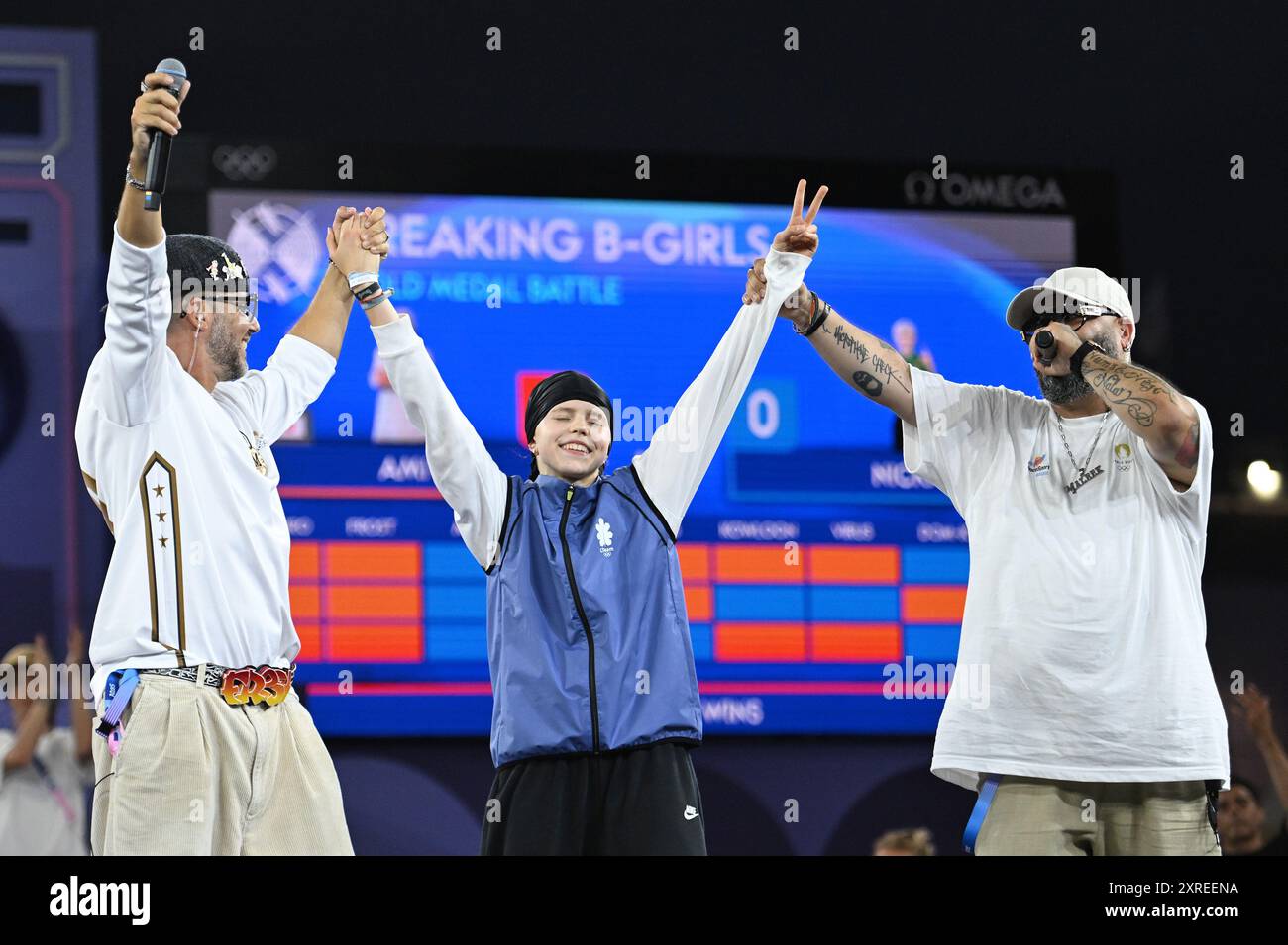 Paris, Fra. 09th Aug, 2024. Nicka of Team Lithuania celebrates after ...