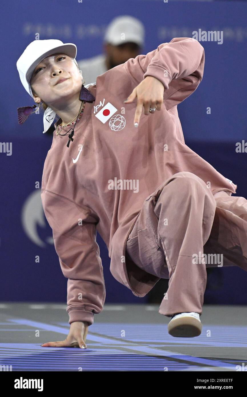 Paris, Fra. 09th Aug, 2024. Ami of Team Japan competes against Nicka of ...