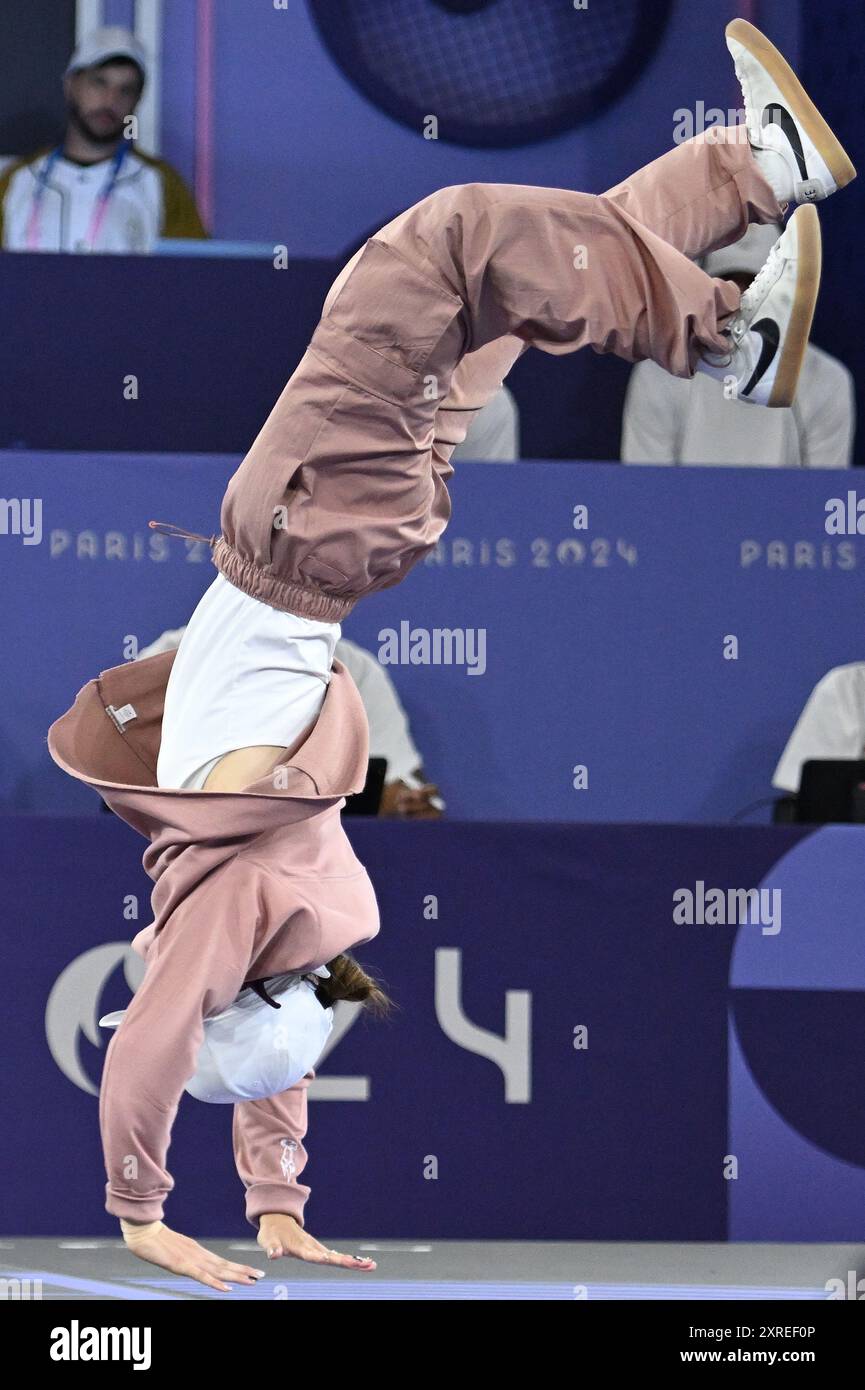 Paris, Fra. 09th Aug, 2024. Ami of Team Japan competes against Nicka of ...