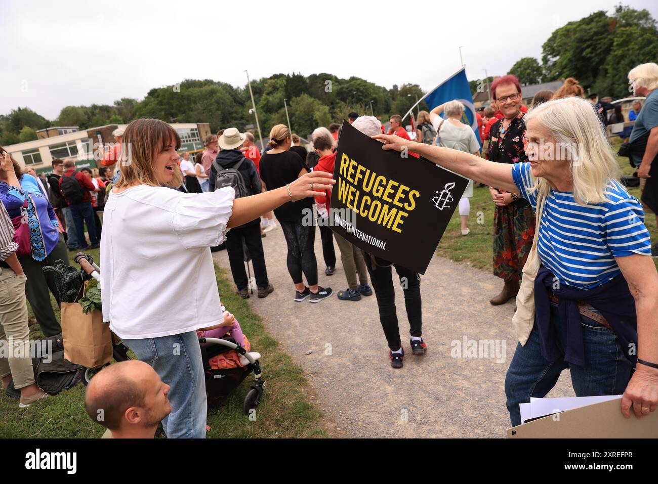 Stroud,UK, 10th August 2024. Stop the far right national day of protest ...