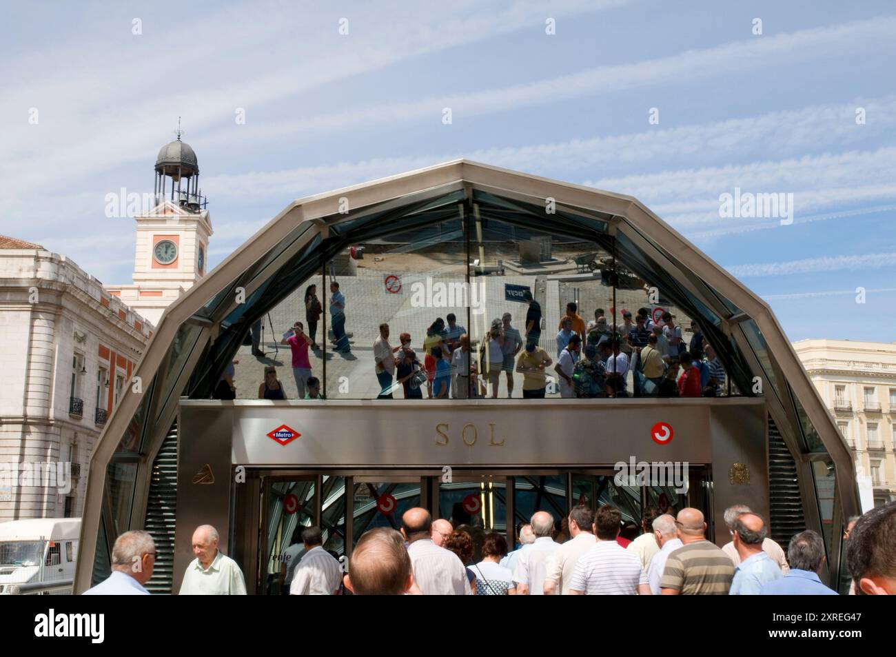New station entrance. Puerta del Sol. Madrid. Spain Stock Photo - Alamy