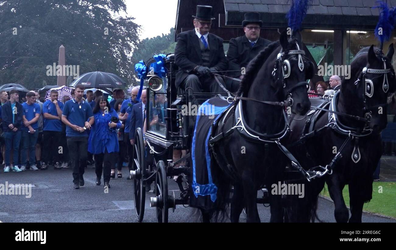 Screengrab taken from PA Video of a horse and carriage leading the ...