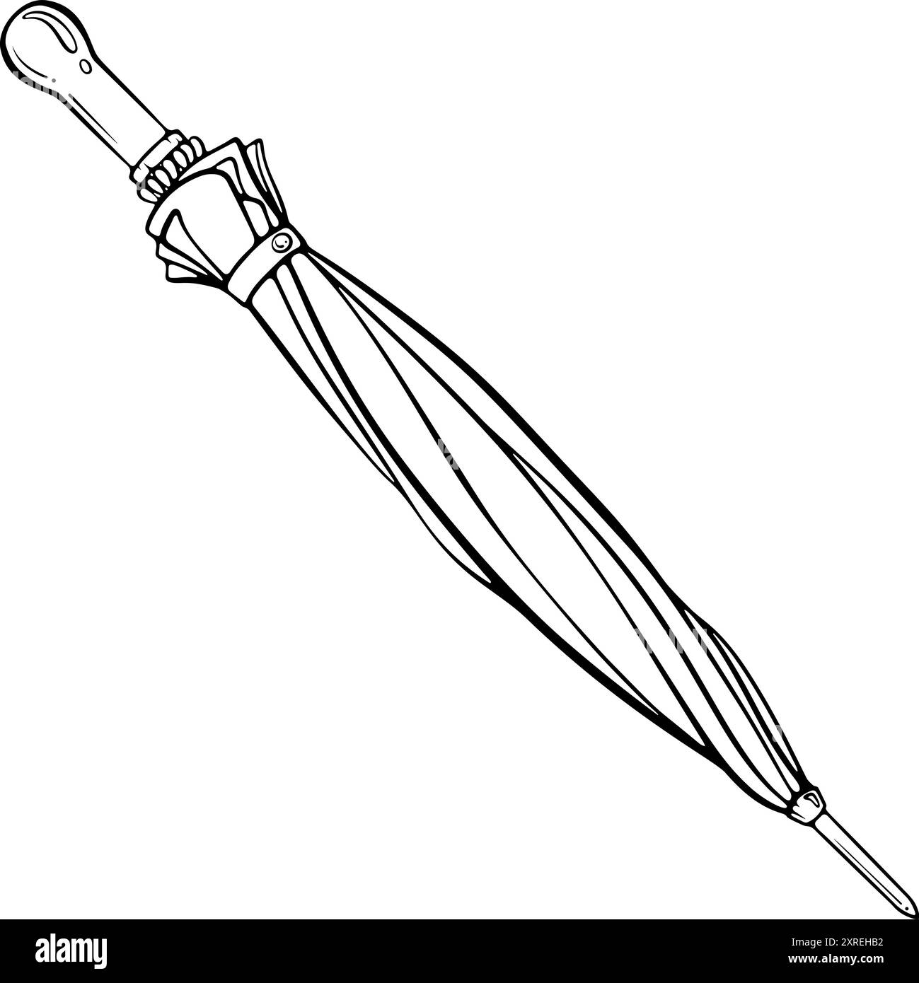 Closed umbrella line art Stock Vector Image & Art - Alamy