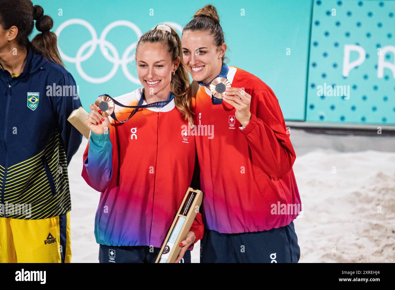 Paris, France. August 10, 2024. Tanja Hueberli and Nina Brunner (SUI ...