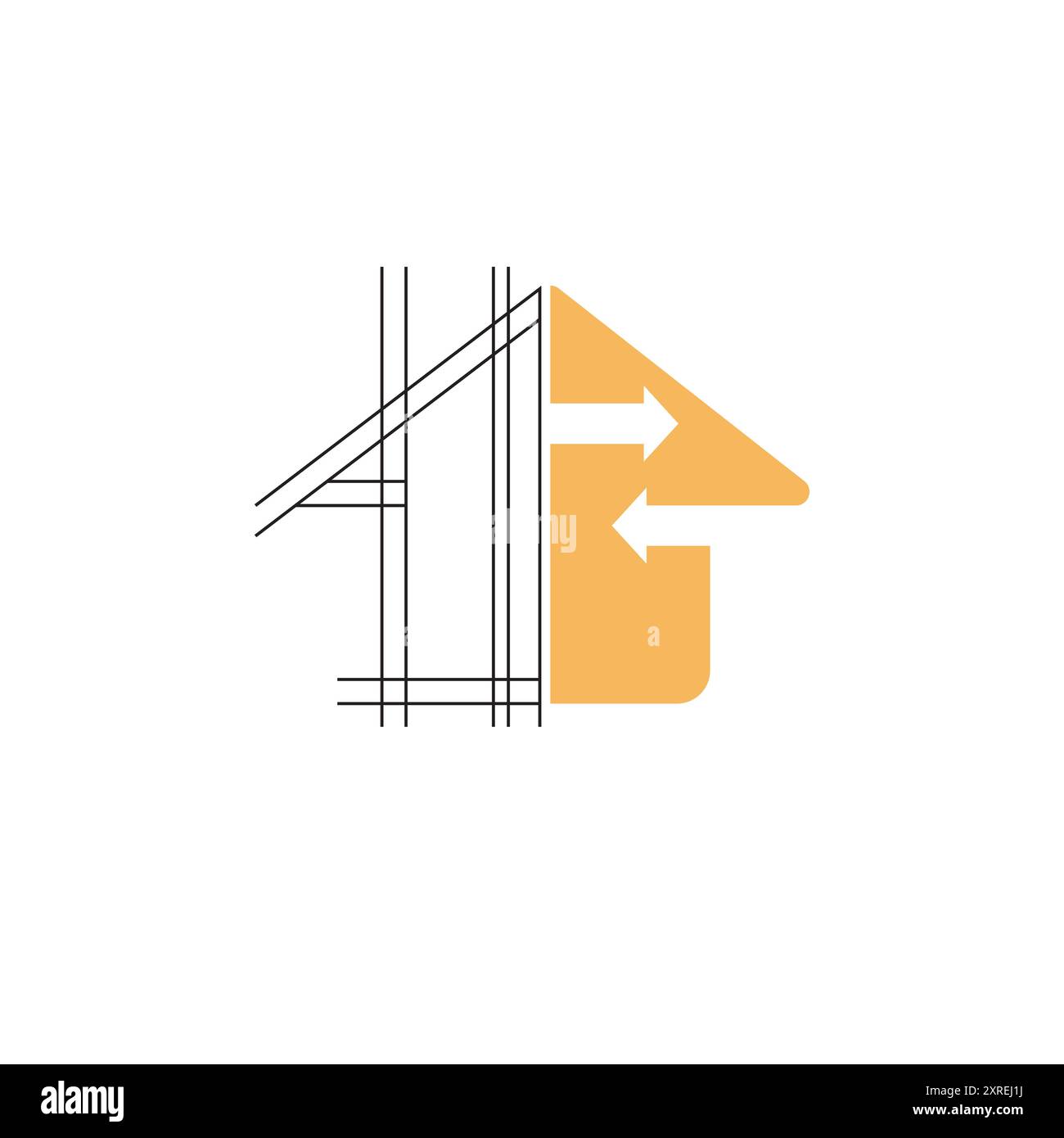 Home renovation and flip house logo design concept vector image. Flip ...