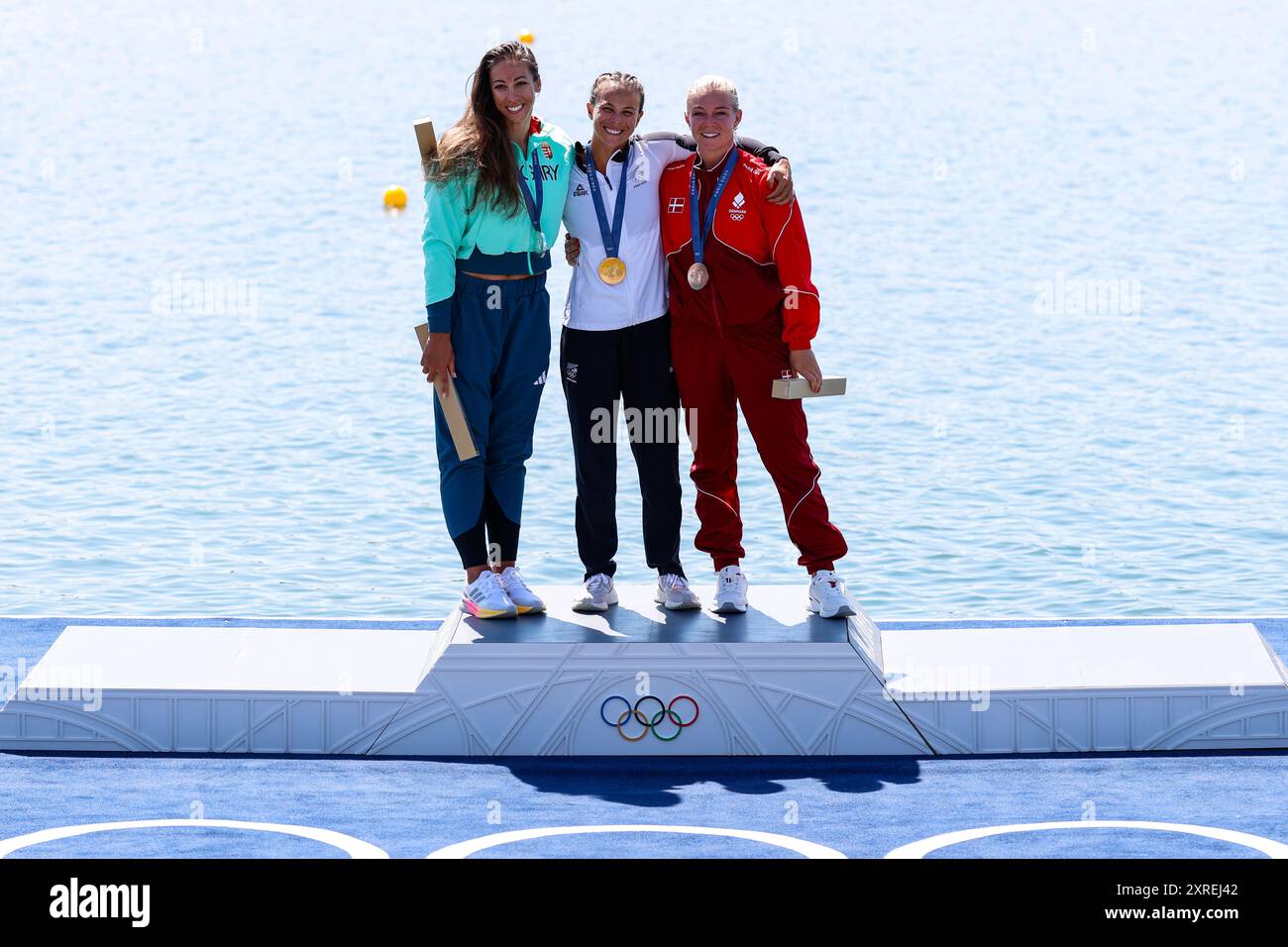 Silver Medallist, Tamara Csipes of Hungary, Gold Medallist Lisa ...