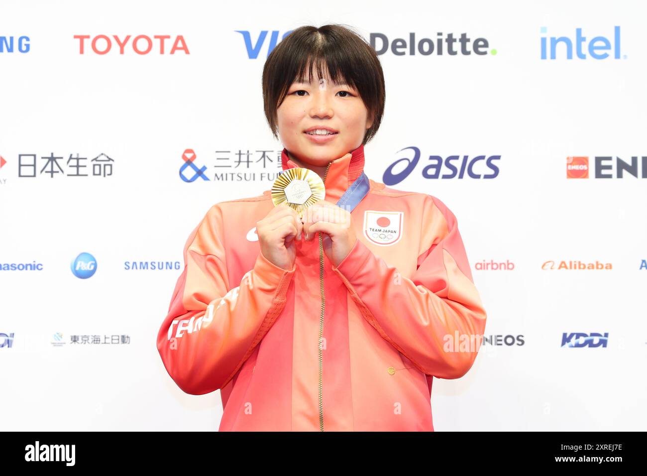 Paris, France. 10th Aug, 2024. Tsugumi Sakurai (JPN) Wrestling : Gold medalist Rei Higuchi and ...