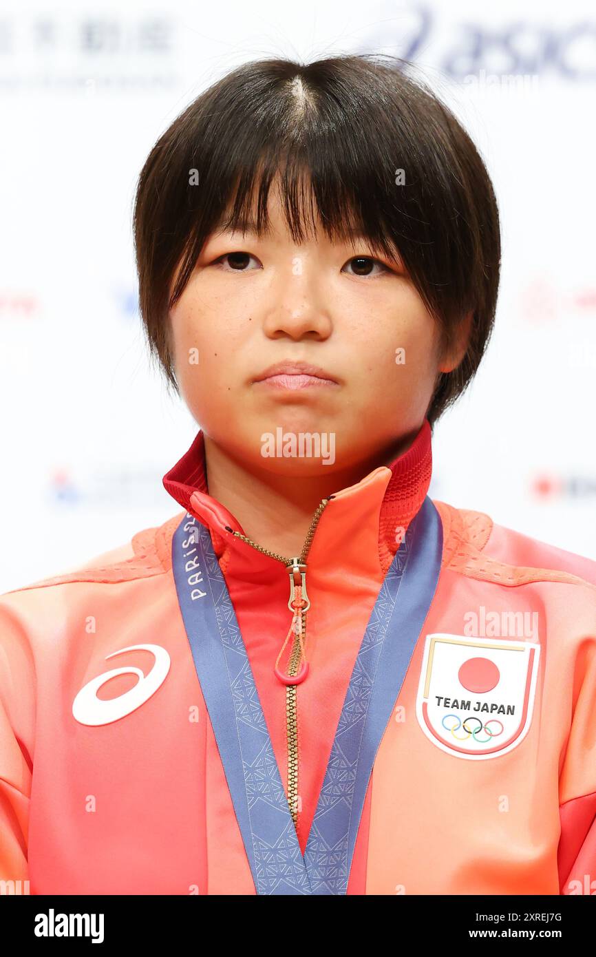Paris, France. 10th Aug, 2024. Tsugumi Sakurai (JPN) Wrestling : Gold medalist Rei Higuchi and ...
