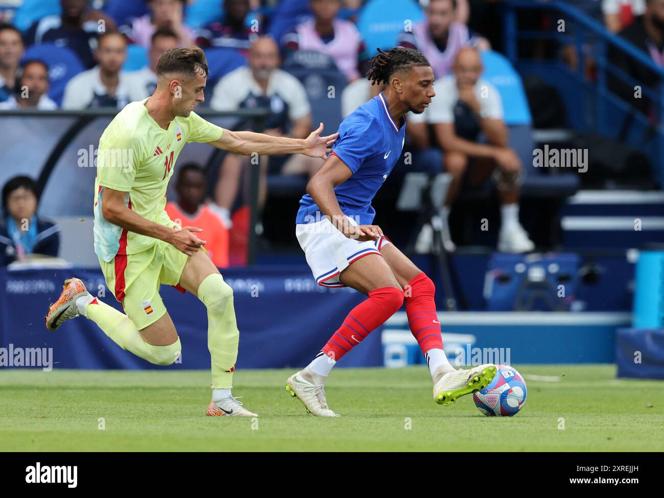 PARIS, FRANCE - AUGUST 09: Michael Olise of of Team France vies with ...