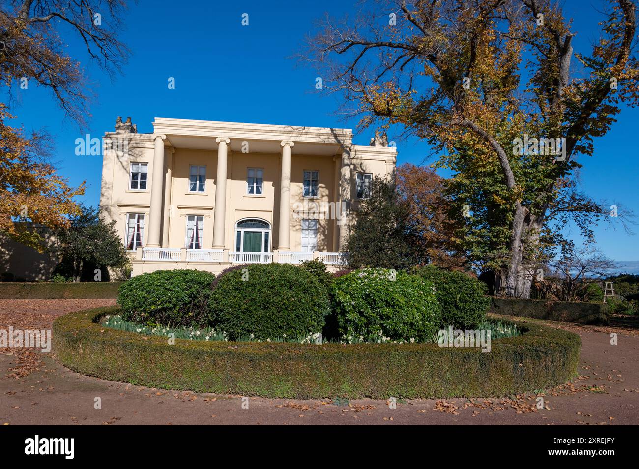 An imposing colonial country house, Clarendon, built in Georgian style ...