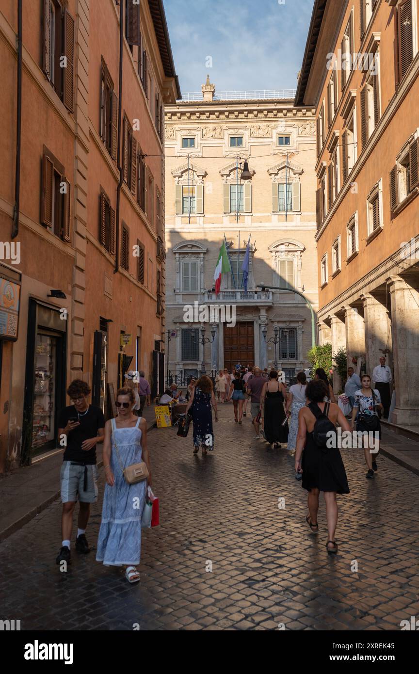 Palazzo Madama, seat of the Senate of the Italian Republic, seen from ...