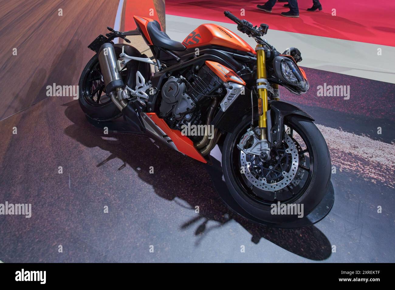 Pasila, Helsinki, Finland – February 3, 2024: Triumph Speed Triple 1200 ...