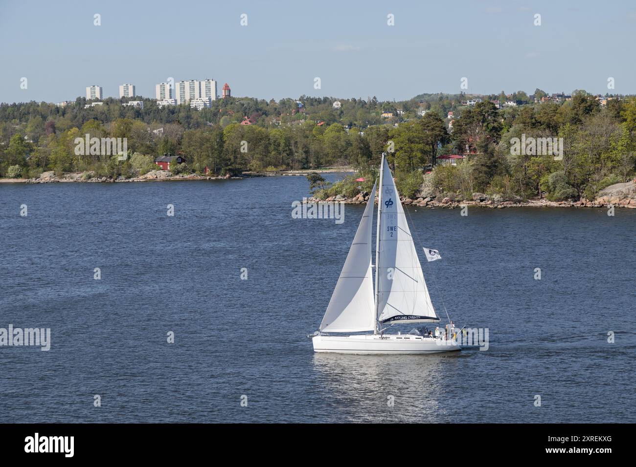 Yacht sailing in the Stockholm Archipelago, Stockholm, Sweden Stock ...