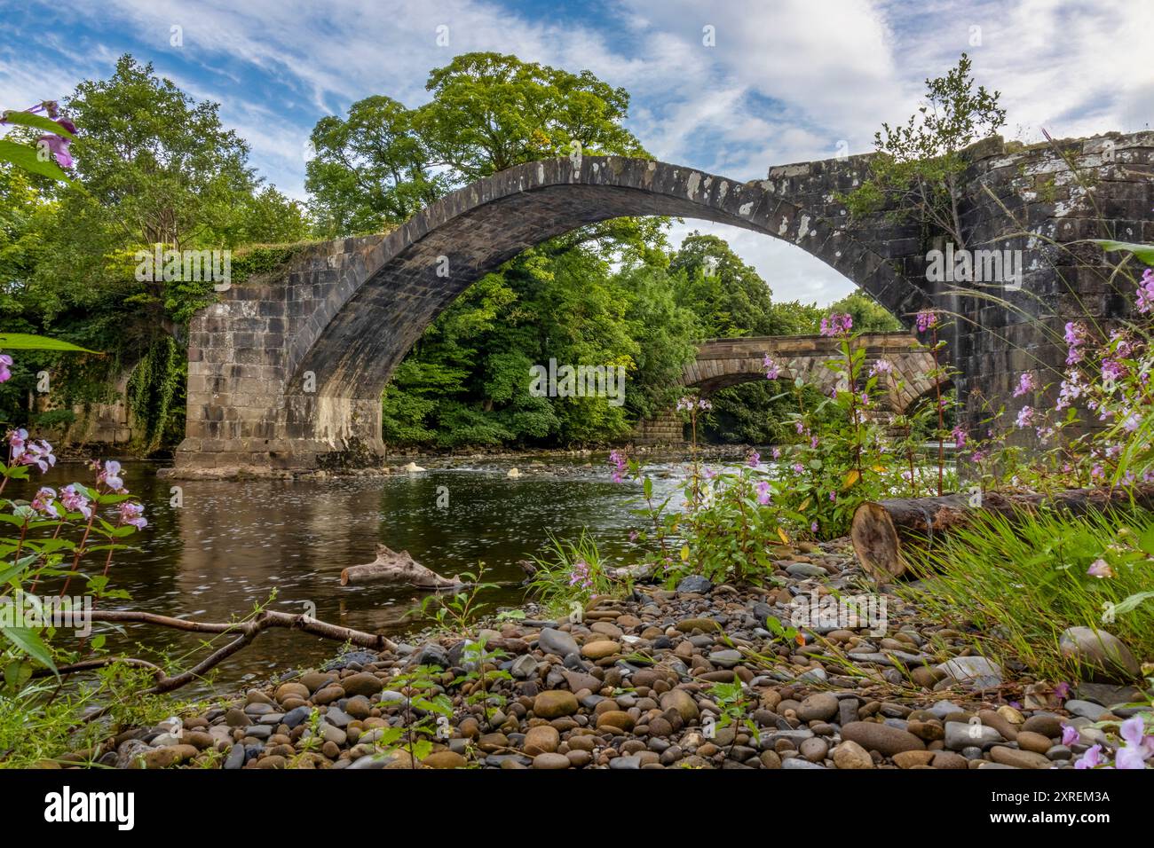 Historic Cromwell's Bridge in Clitheroe, Lancashire Stock Photo - Alamy