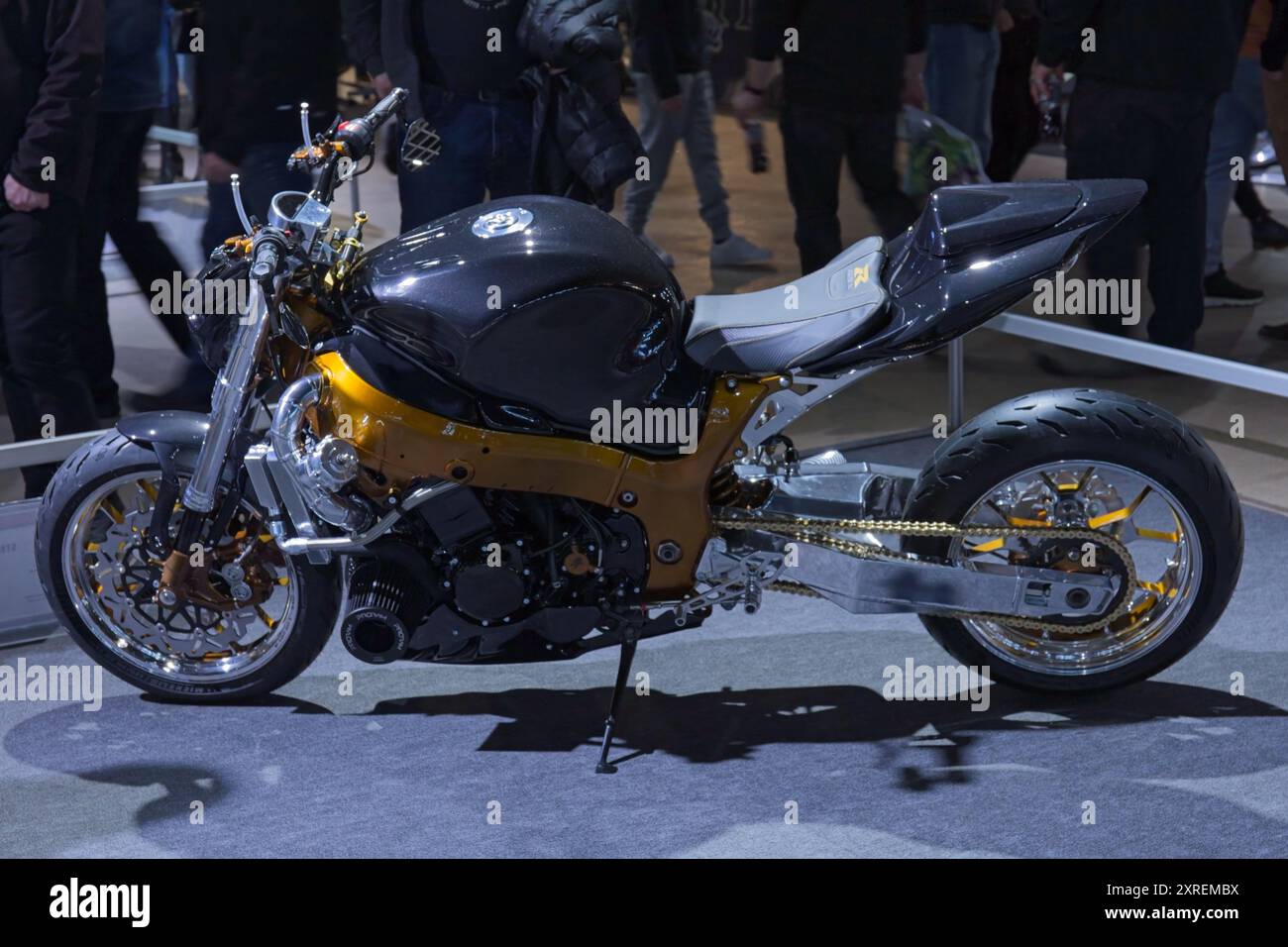 Pasila, Helsinki, Finland – February 3, 2024: Custom Bike Suzuki ...