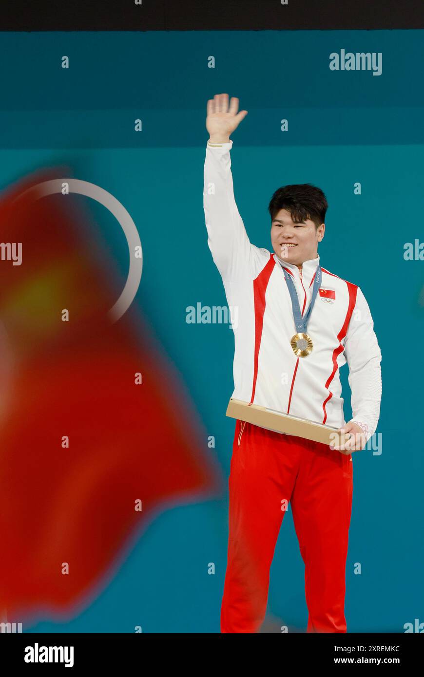Paris, France. 10th Aug, 2024. Liu Huanhua of China reacts during the ...