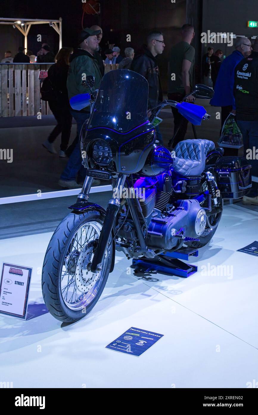 Pasila, Helsinki, Finland – February 3, 2024: Custom Bike H-D Dyna ...