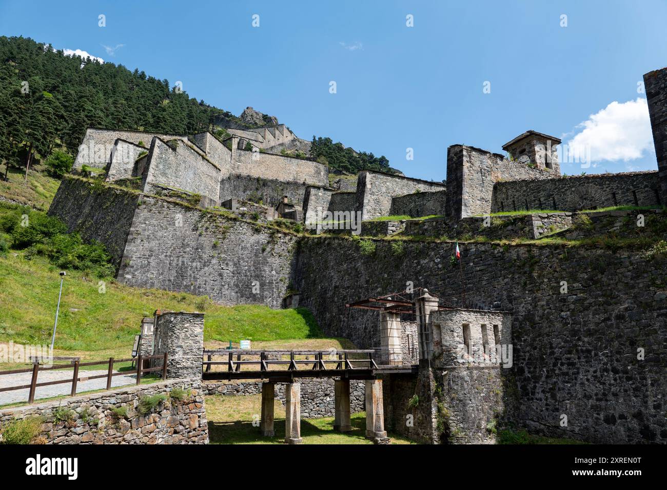 View of Fenestrelle fort in the Italian alps Stock Photo - Alamy