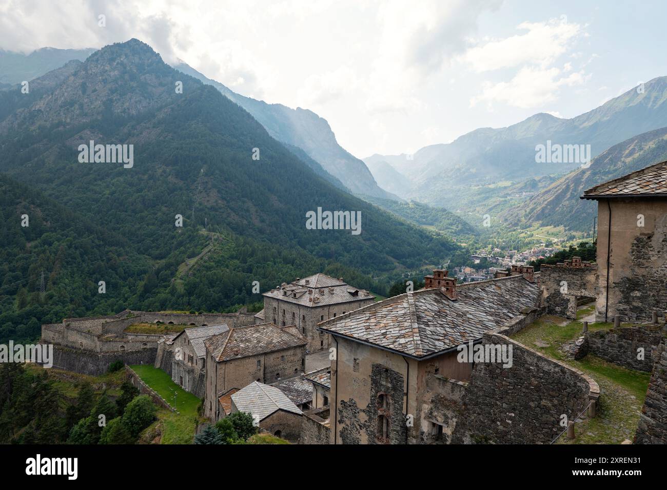 View of Fenestrelle fort in the Italian alps Stock Photo - Alamy