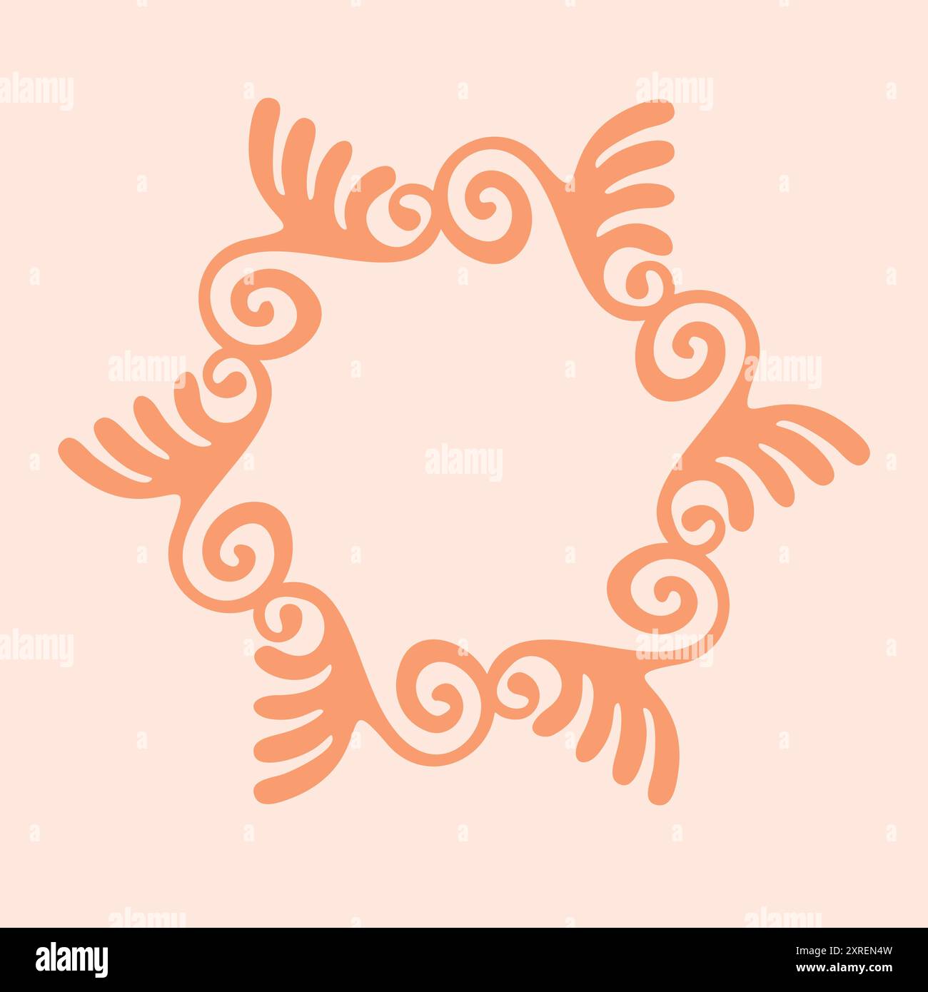 Peach fuzz botanical texture vector motif with color of the year two ...