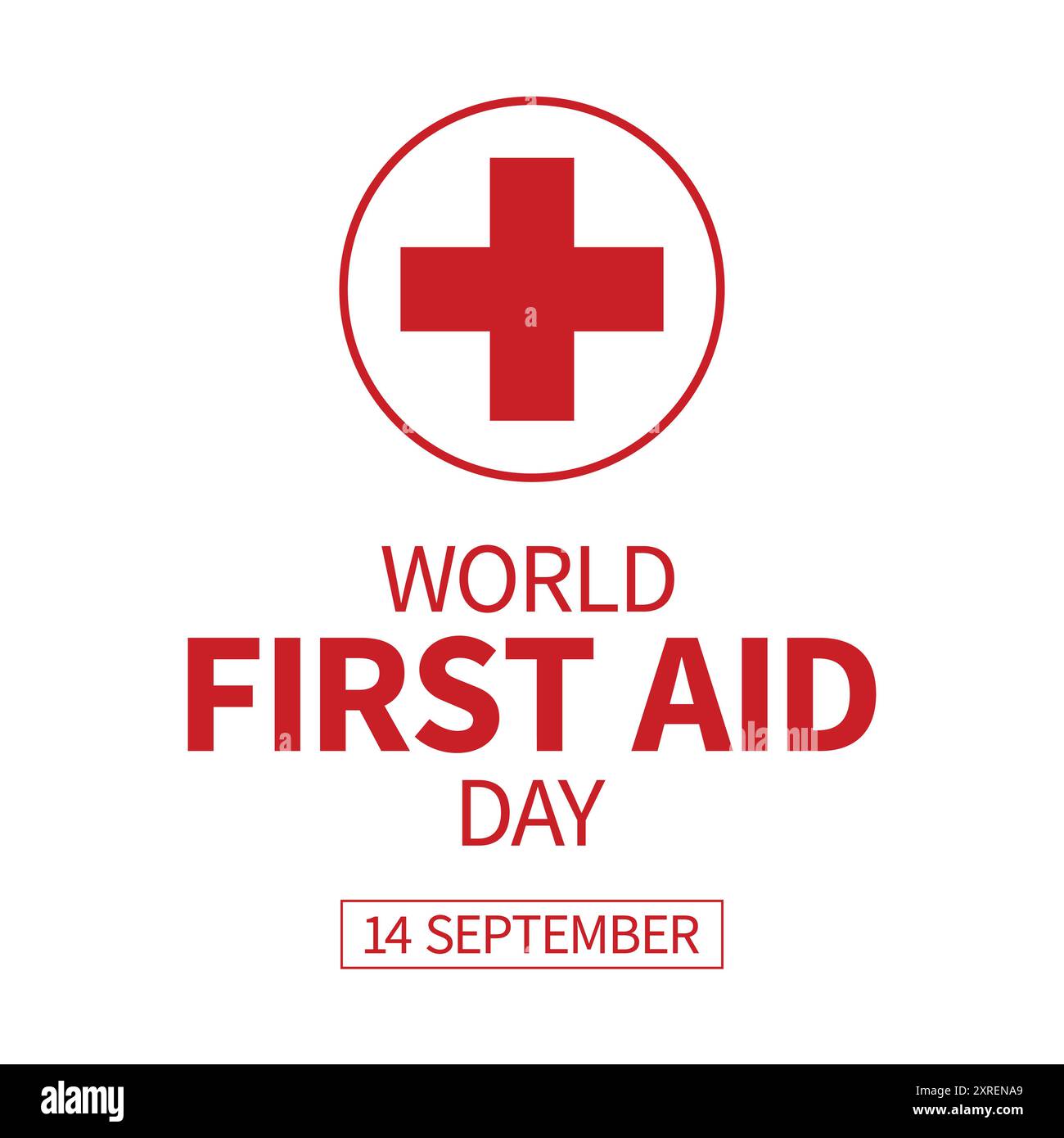 World first aid day vector design. 14th September. First aid artwork. International First Aid ...