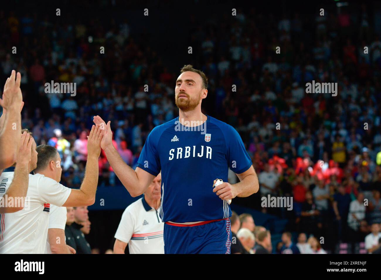 Serbia worm up during Men's Basketball Bronze Medal - Germany vs Serbia ...