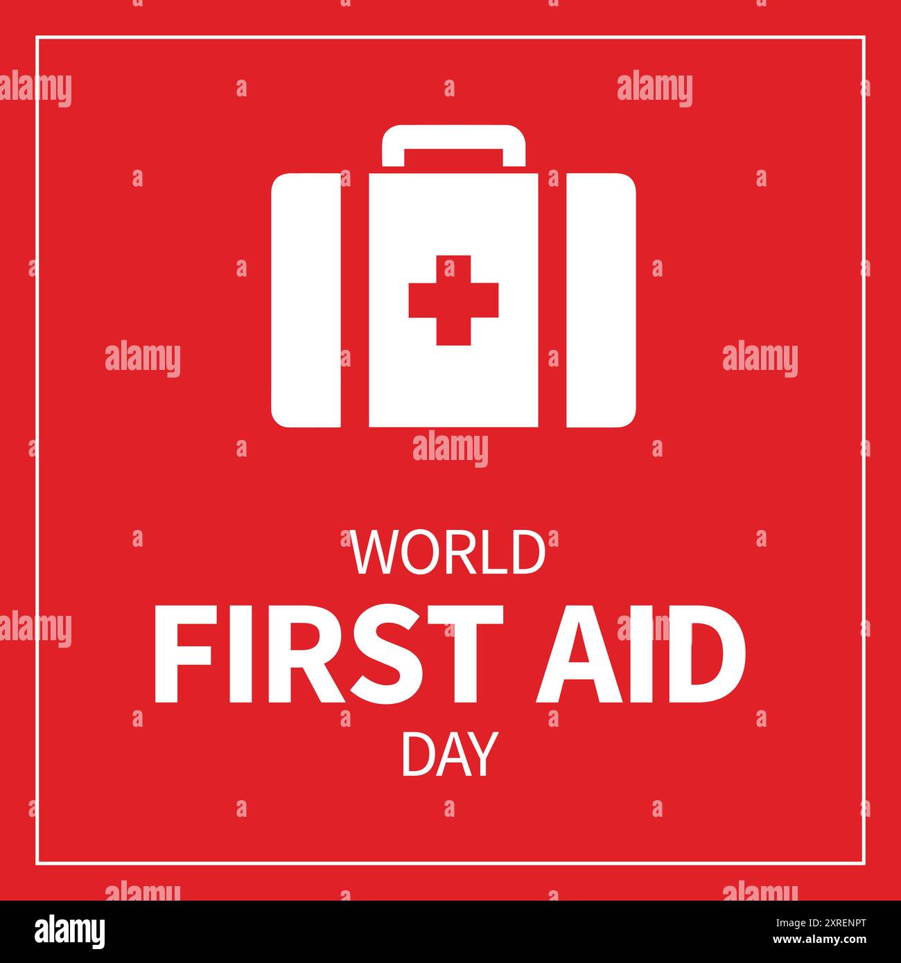 World first aid day vector design. 14th September. First aid artwork. International First Aid ...