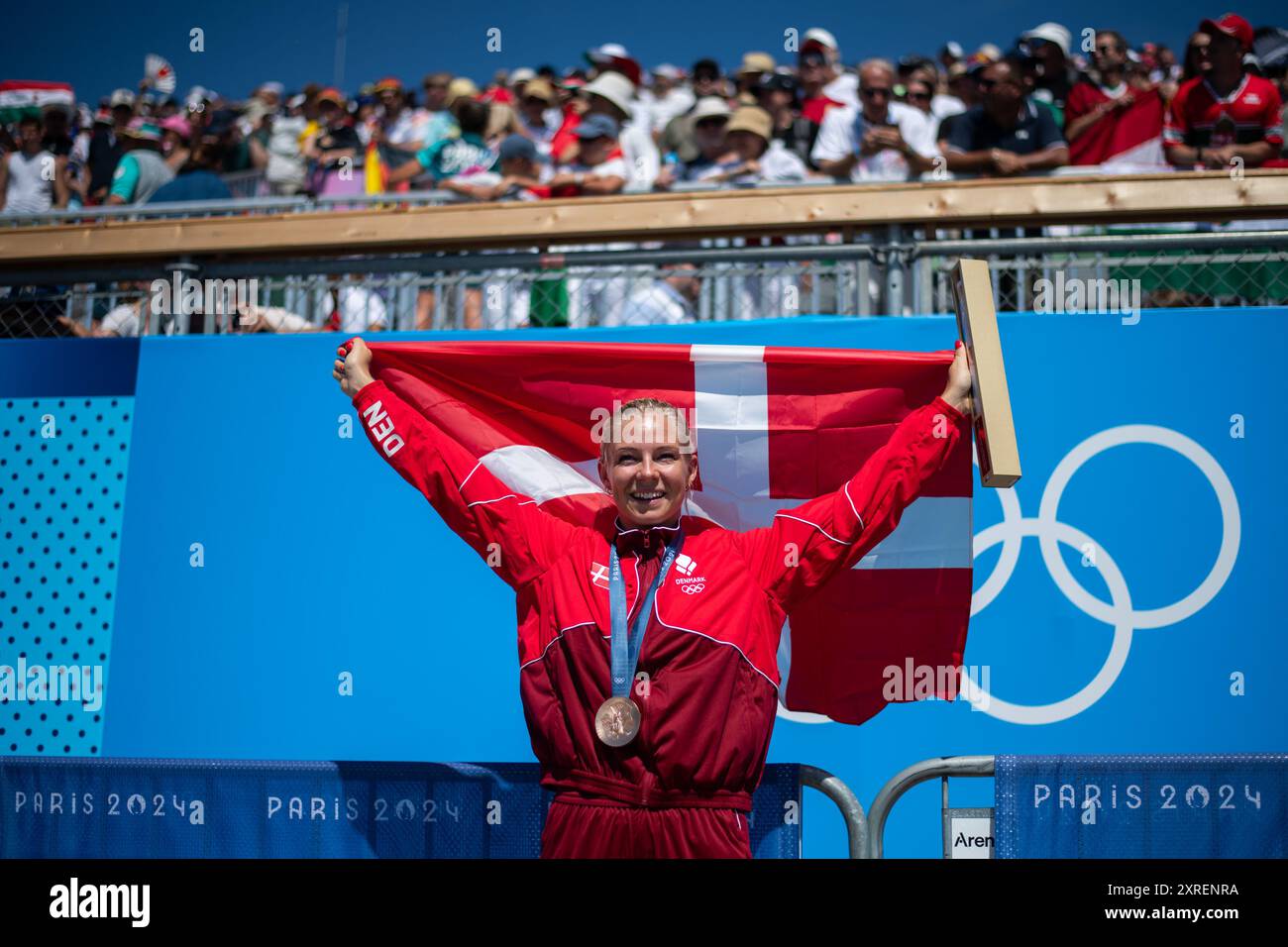 JORGENSEN Emma Aastrand (Dänemark) jubelt ueber Platz 3 und die Bronze ...