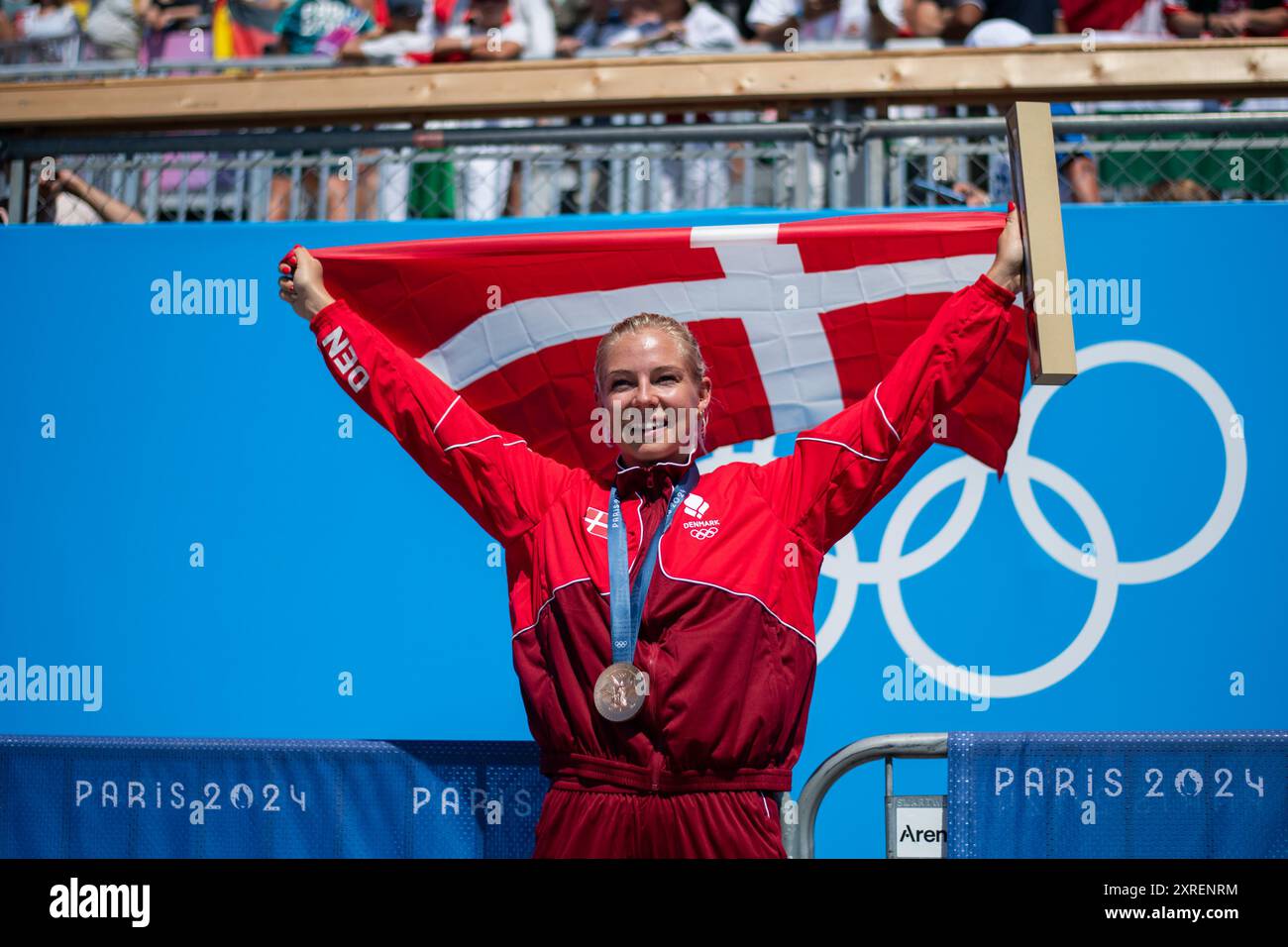 JORGENSEN Emma Aastrand (Dänemark) jubelt ueber Platz 3 und die Bronze ...