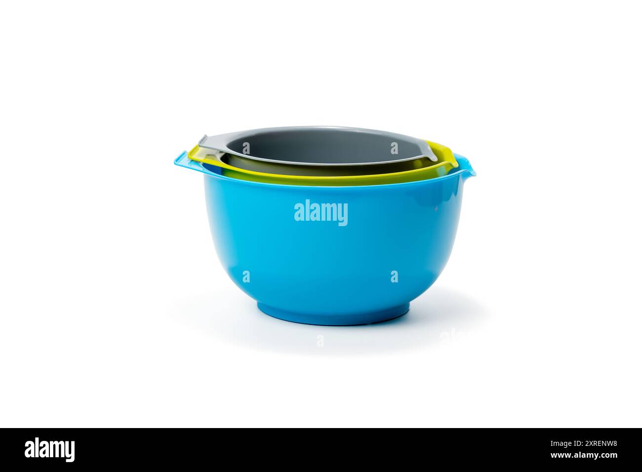 Measuring plastic cups isolated on white background. Kitchen measuring ...