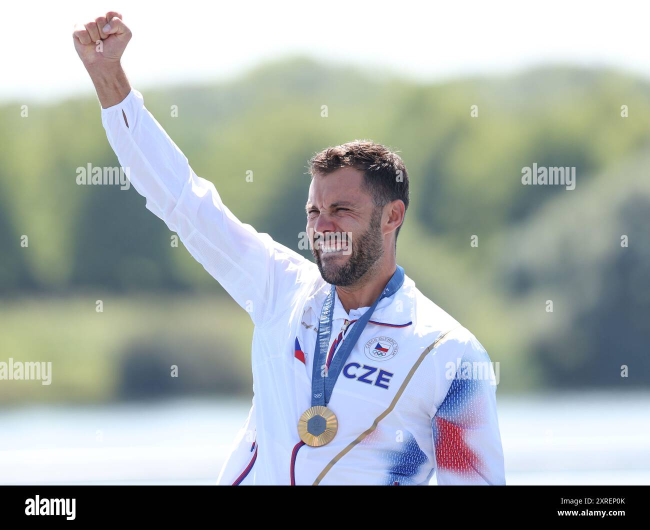 Vaires Sur Marne. 10th Aug, 2024. Gold medalist Josef Dostal of the ...