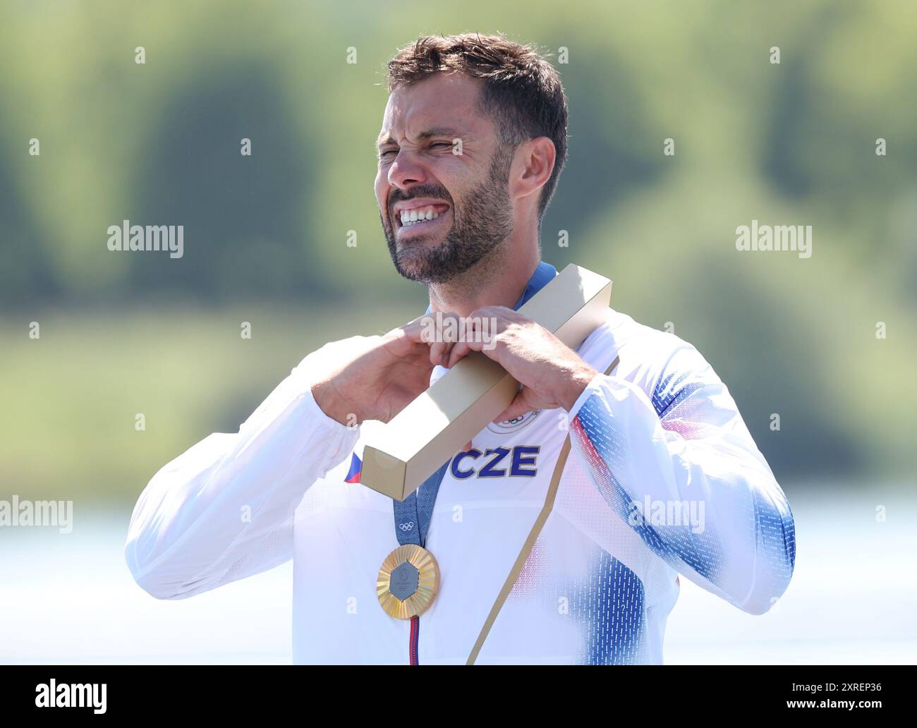 Vaires Sur Marne. 10th Aug, 2024. Gold medalist Josef Dostal of the ...