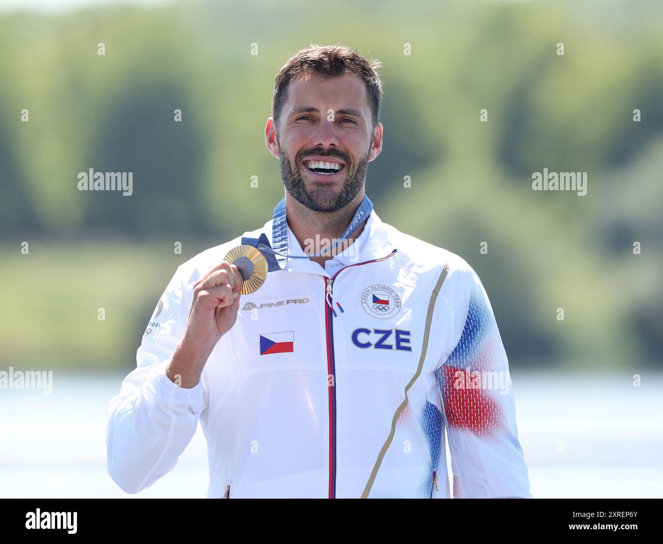 Vaires Sur Marne. 10th Aug, 2024. Gold medalist Josef Dostal of the ...
