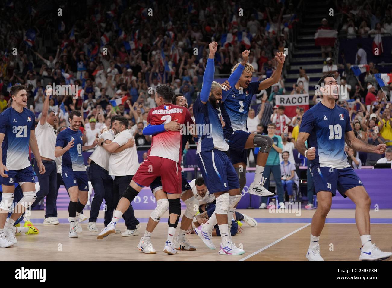 Earvin Ngapeth (9), Barthelemy Chinenyeze (1) and Yacine Louati (19 ...
