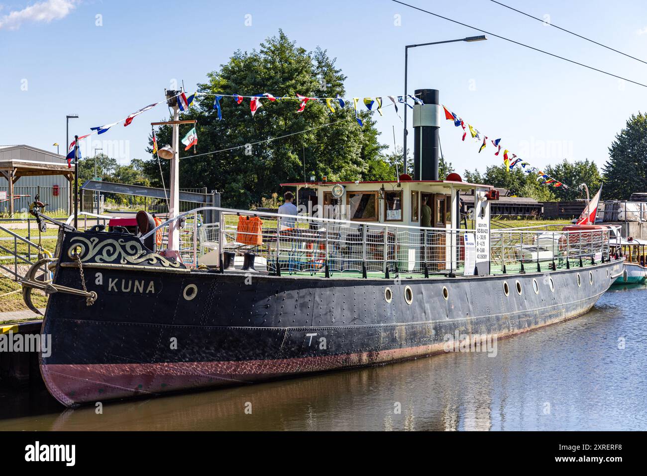 Cottbus, Germany. 10th Aug, 2024. The former icebreaker "Kuna", now a ...