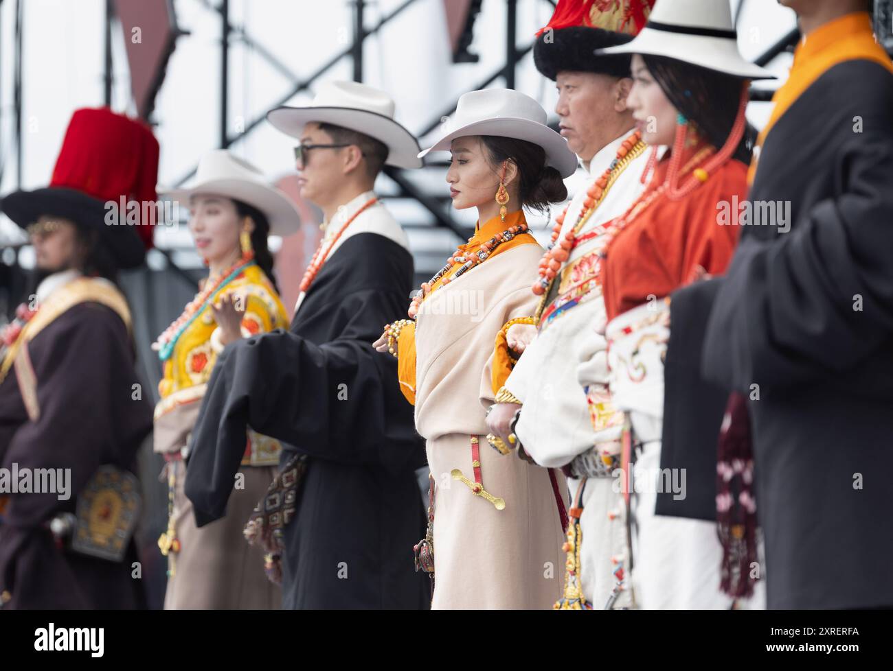 Sertar, China's Sichuan Province. 10th Aug, 2024. Locals present ...