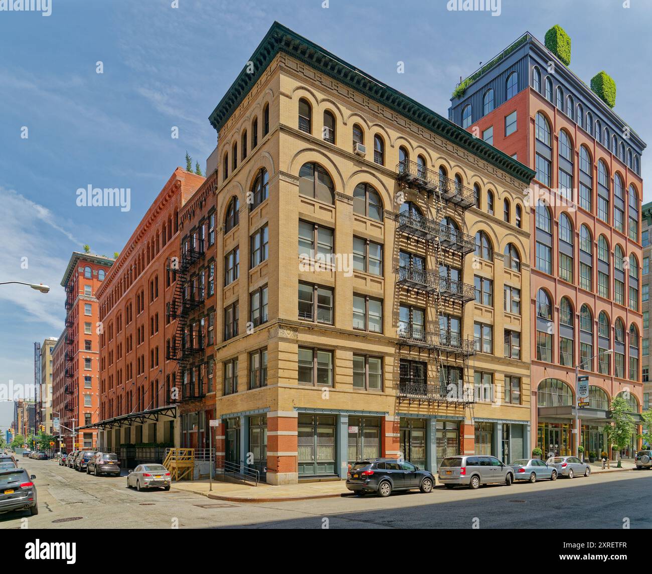 28 Hubert Street, Tribeca North Historic District, is a yellow brick ...