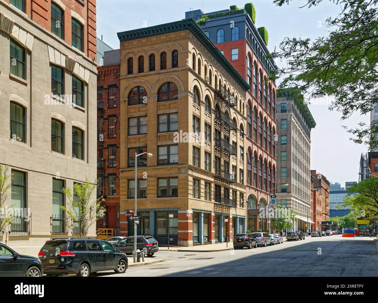 28 Hubert Street, Tribeca North Historic District, is a yellow brick ...