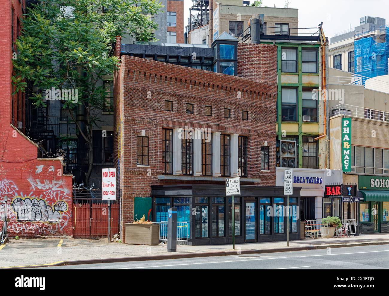 11 Avenue of the Americas during renovation (2016); the three-story ...