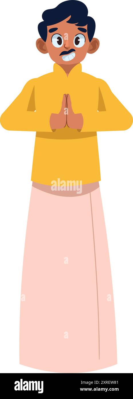 Namaste indian greeting in Stock Vector Images - Alamy