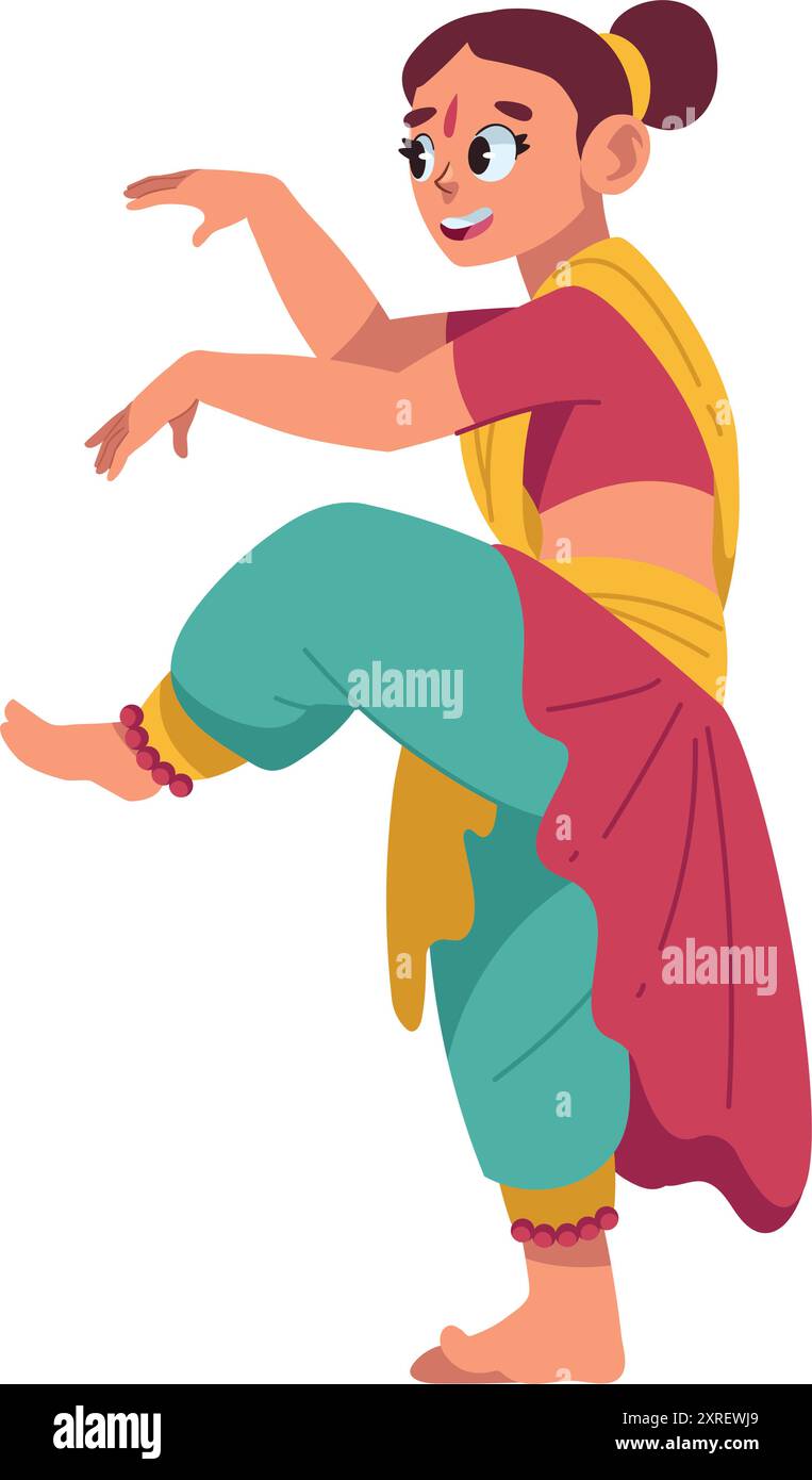 indian girl dancer bharatanatyam Stock Vector Image & Art - Alamy