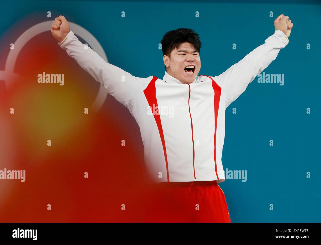 Paris, France. 10th Aug, 2024. Liu Huanhua of China reacts during the ...