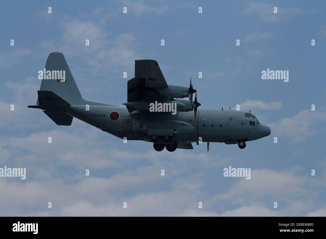A Lockheed C130R Hercules military transport plane with the Japanese ...