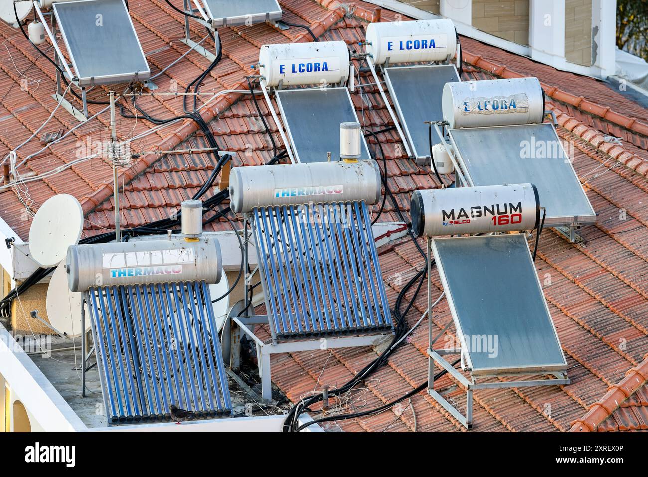 Water tanks on roof house hi-res stock photography and images - Alamy
