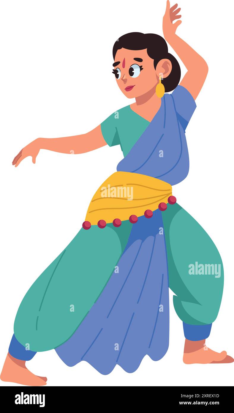 India dance performance Stock Vector Images - Alamy