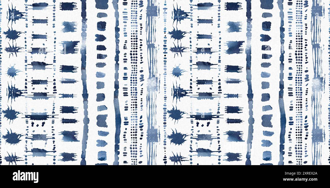 Modern blue white irregular beach stripe border for summer doodle ...