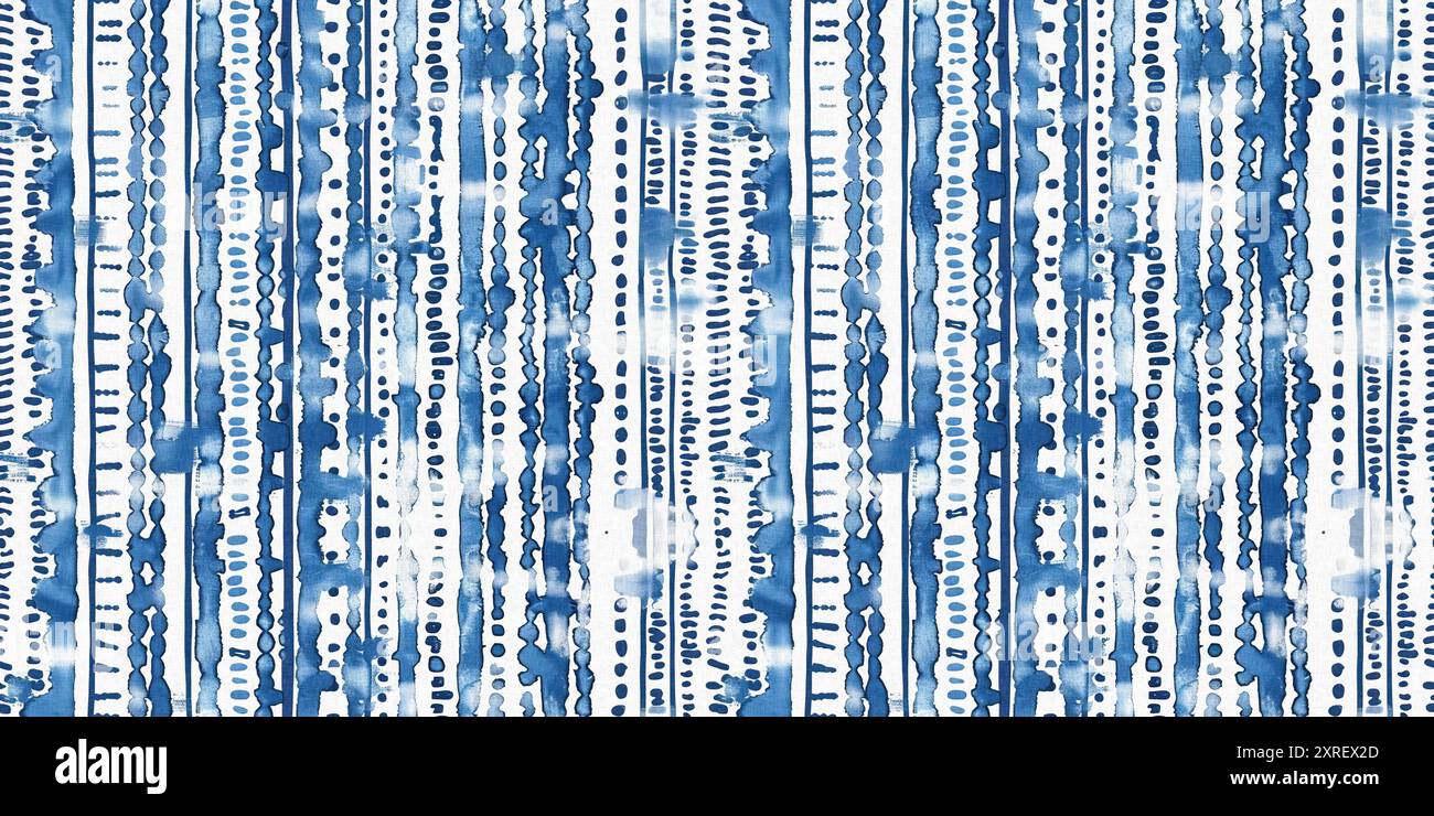 Modern blue white irregular beach stripe border for summer doodle ...