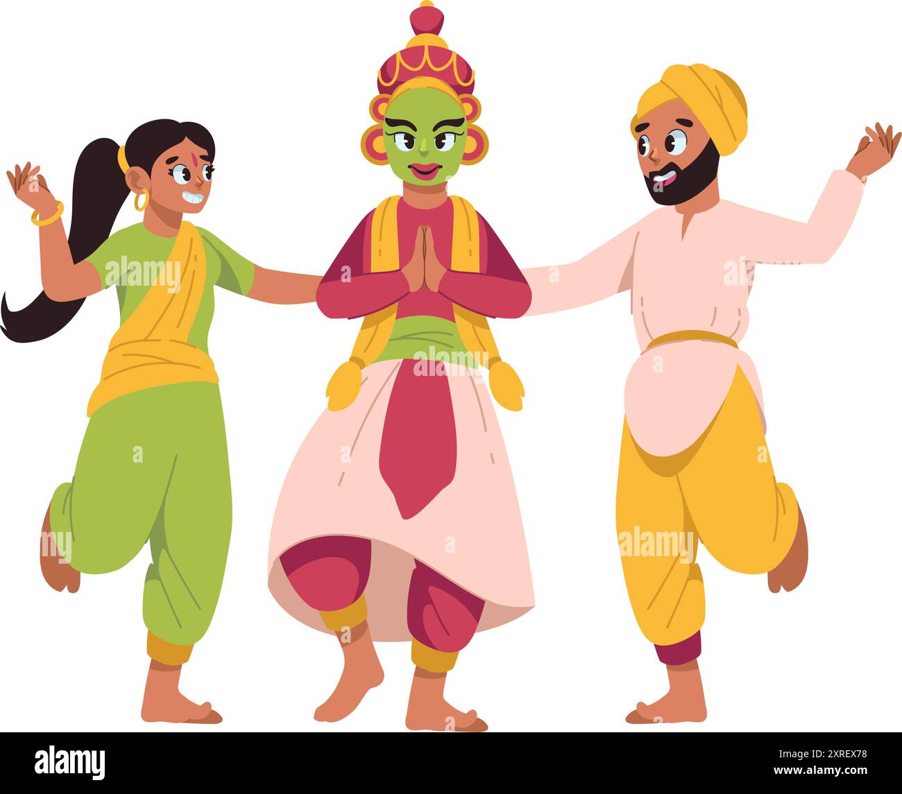 people in onam the harvest festival of kerala Stock Vector Image & Art ...